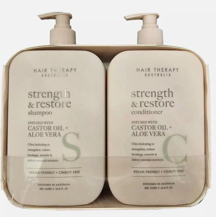 Strength & Restore Shampoo & Conditioner Set | Nourishing Castor Oil ...