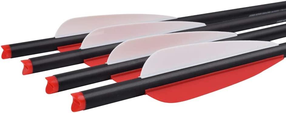 Carbon Crossbow Bolts 16-20 Inch Hunting Arrows with 4 Vanes ...