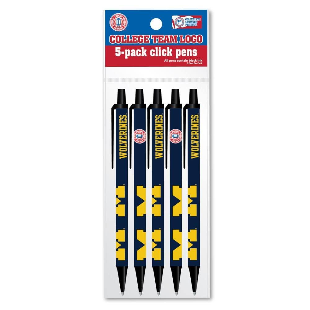 Michigan Wolverines Pen 5-Pack - Officially Licensed NCAA Product | Buy ...