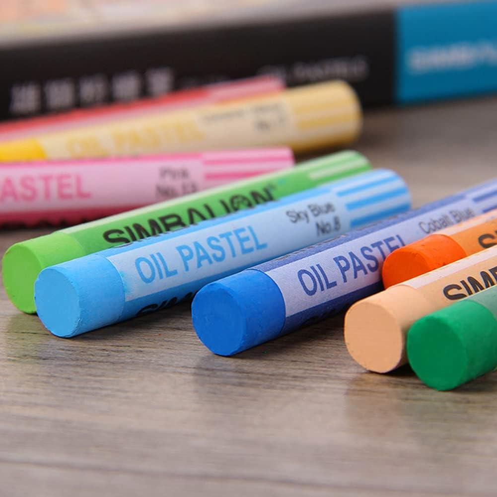 Oil Pastels Set - 36 Assorted Colors Non Toxic Professional Round ...