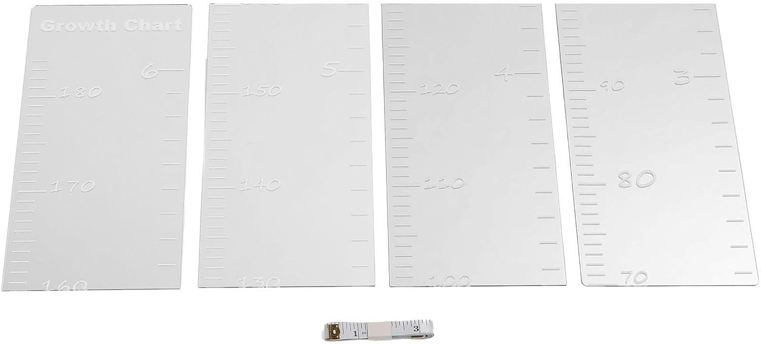 Shatterproof Kids Growth Chart Mirror with Measuring Tape Clear Scale ...