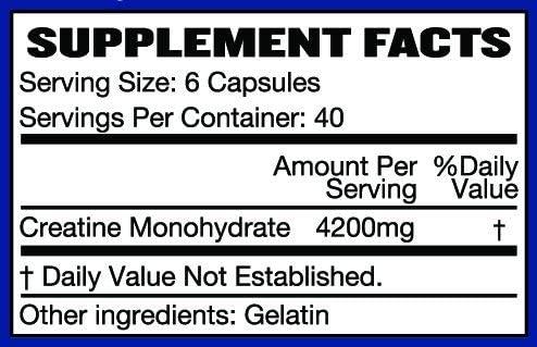 Creatine Monohydrate Capsules | 4200mg Pure Pharmaceutical Grade ...
