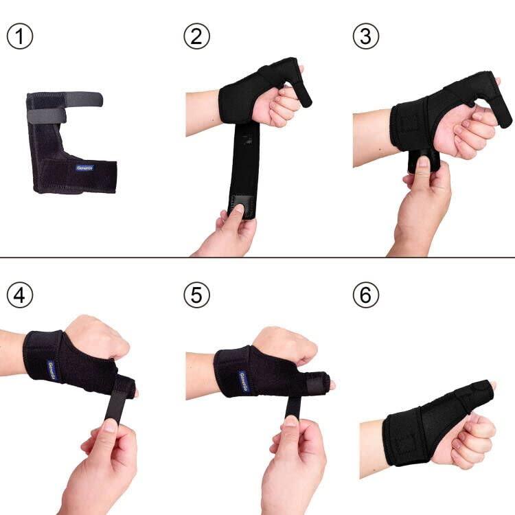 Trigger Thumb Splint - Thumb Spica Support Brace for Pain, Sprains ...