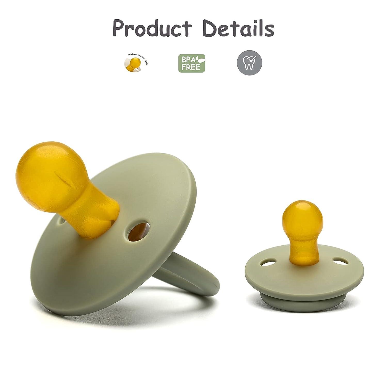 Erduo Baby Pacifier Teddy Bear | Orthodontic Soothie Teething Pacifier ...