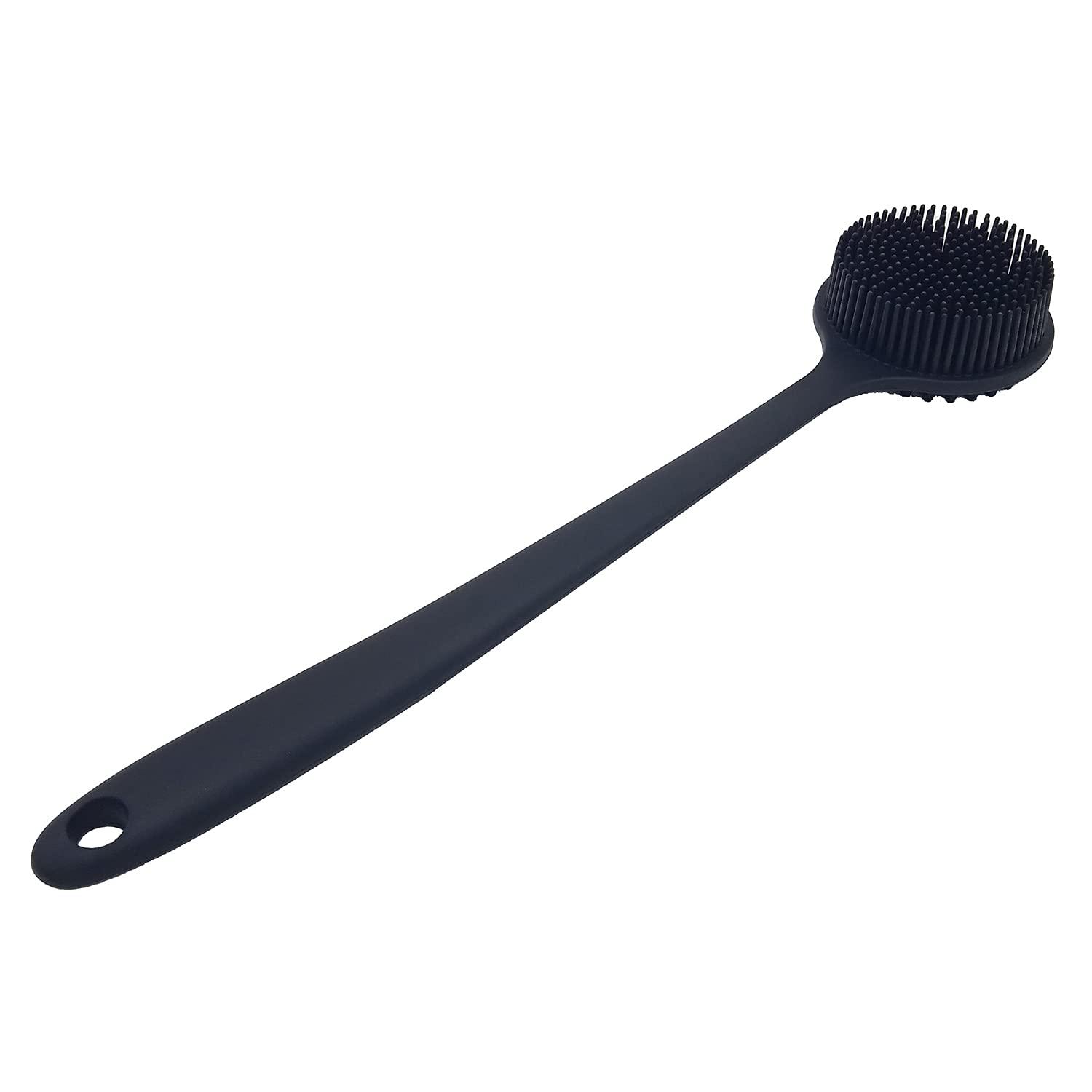 DNC Back Scrubber - Soft Silicone Bath Brush with Long Handle, BPA-Free ...