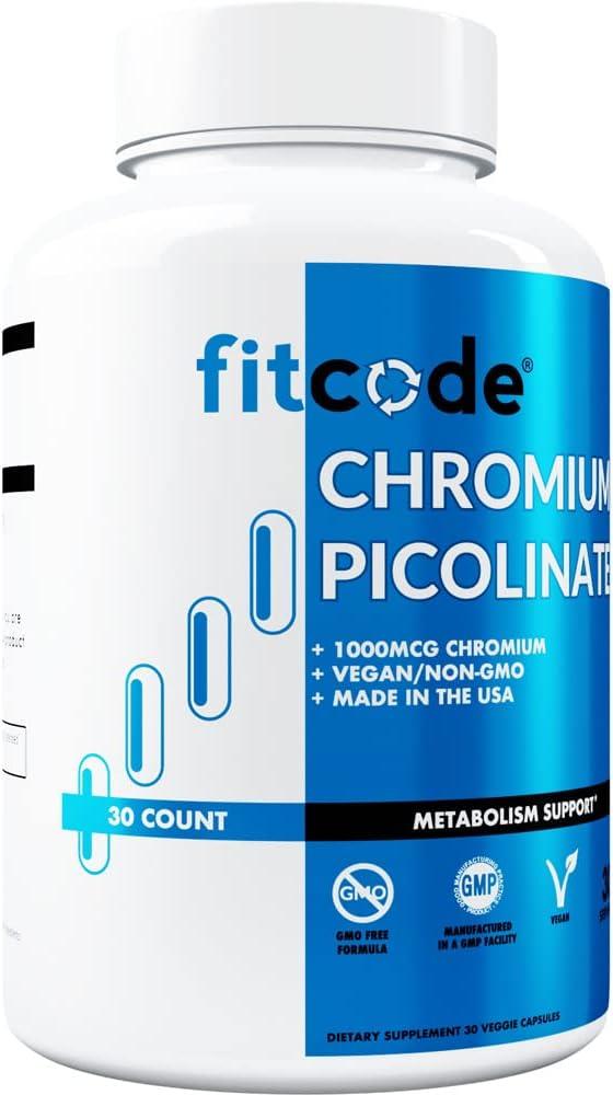 Chromium Picolinate 1000mcg Mineral Supplement - High Strength Chromium Supplement to Support ...
