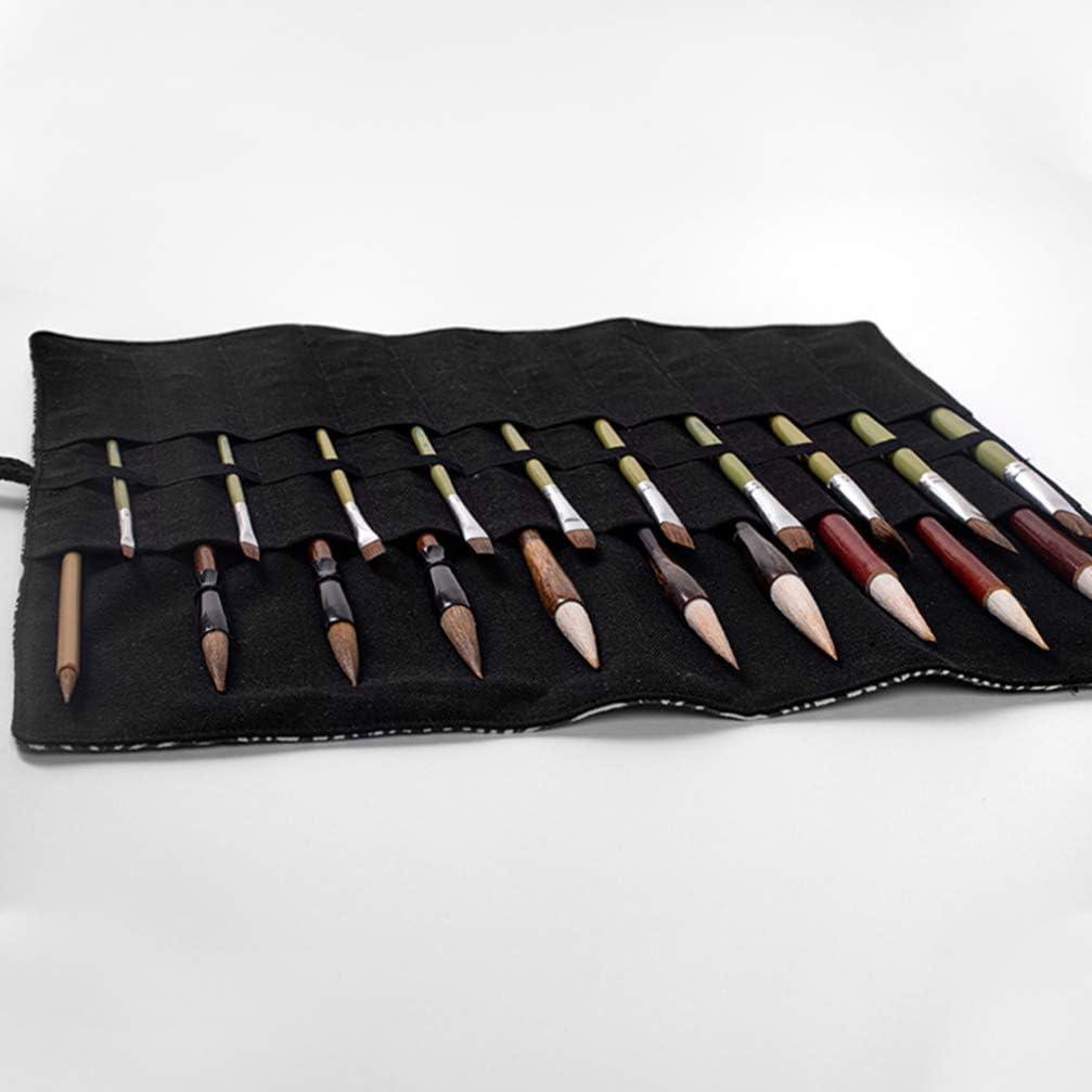 Cabilock Roll Up Paint Brush Holder 20 Slot Pockets | Artist Canvas ...