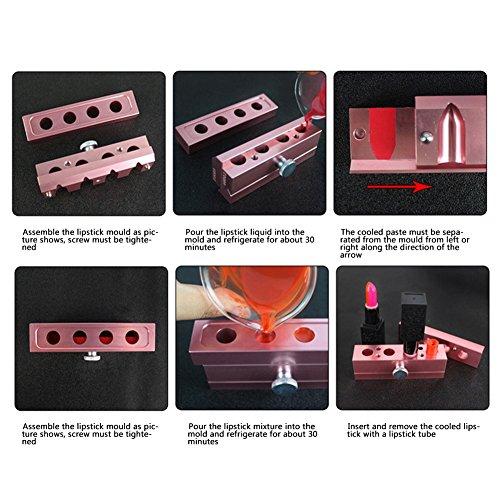 DIY Aluminum Alloy Lipstick Maker | 4-Hole Lip Balm Tool Kit Set ...