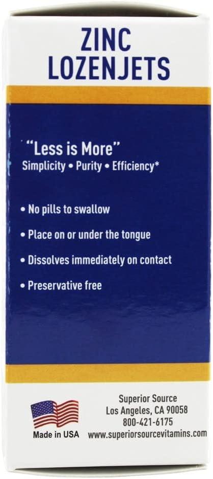 Superior Source Zinc Lozenjets - 60 Quick Dissolve Tablets | Buy Now ...