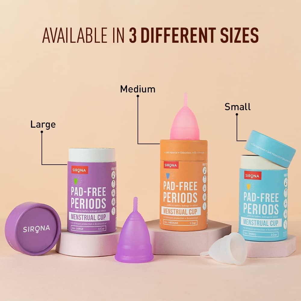 Sirona Reusable Menstrual Cup Large - Tampon and Pad Alternative for ...