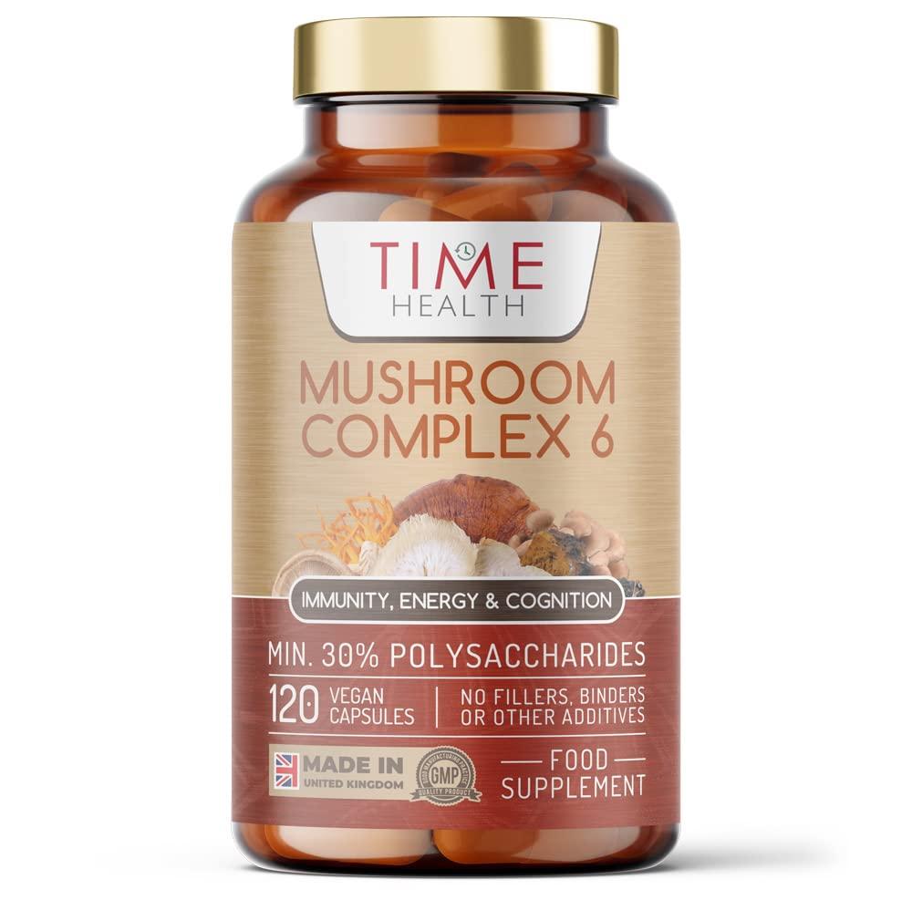 Mushroom Complex 6 | 120 Capsules | 12000mg Strength | Chaga Cordyceps ...