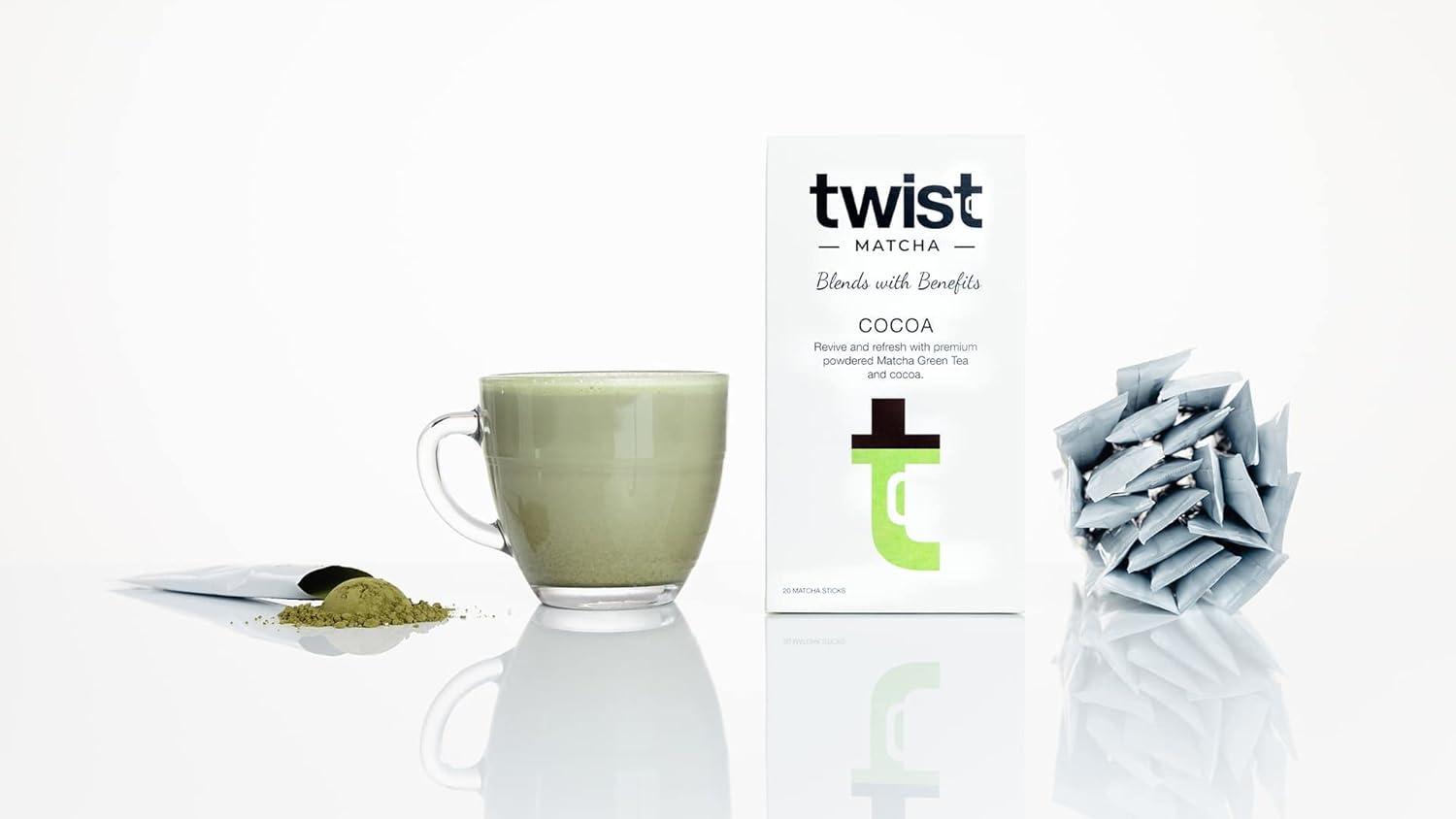 Cocoa Matcha Green Tea - 20 Single Serve Sachets - Twist Teas | Buy Now ...