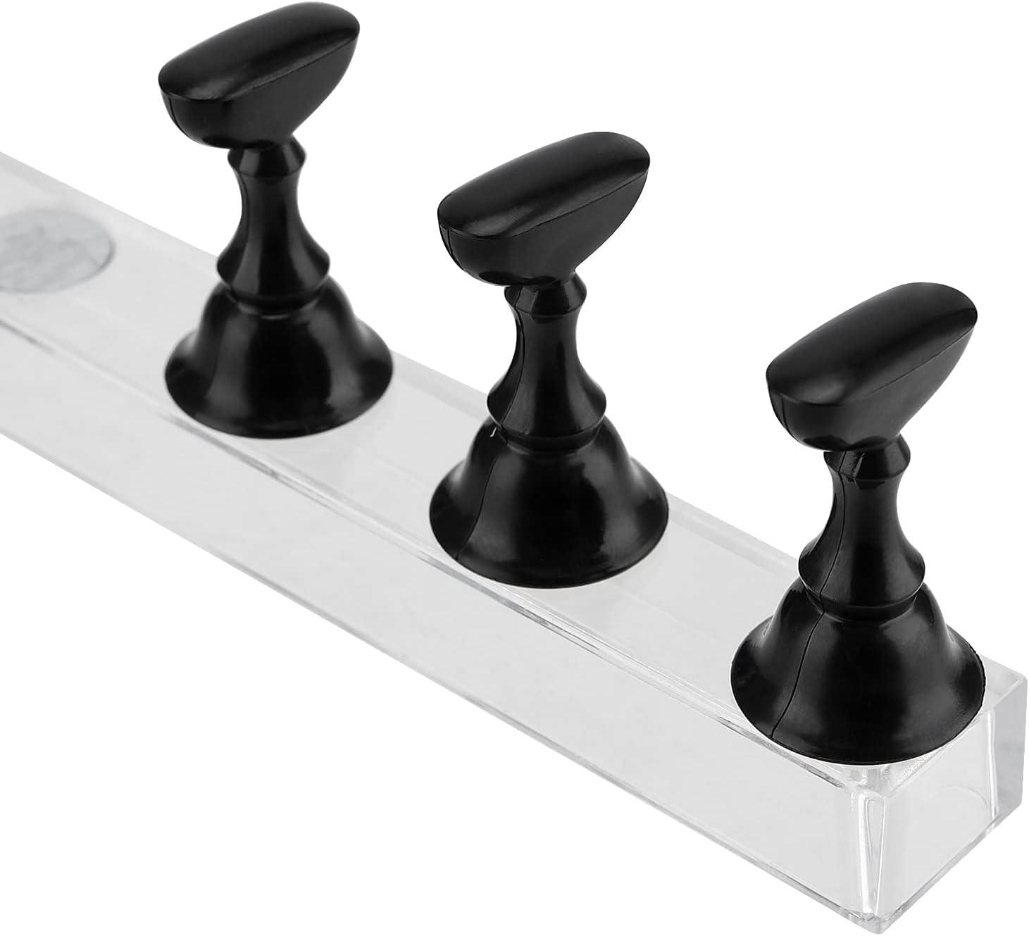 MUKLEI 3 Sets Acrylic Nail Display Stands | Magnetic Nail Practice ...