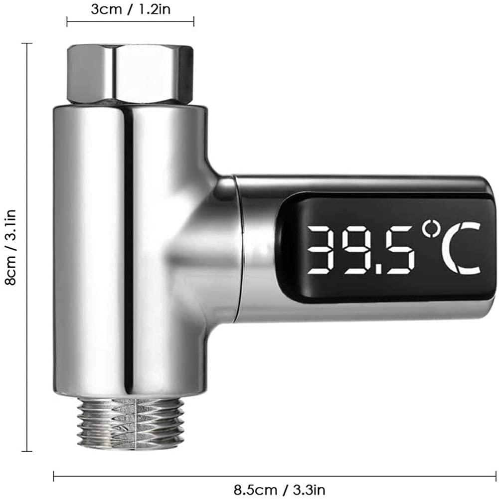 YOHAPPY Digital Shower Thermometer - LED Display - 360 Degree Rotatable ...
