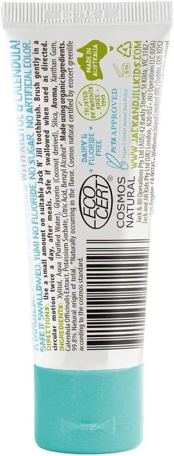 Jack N' Jill Kids Natural Toothpaste Fluoride Free Toothpaste Helps ...