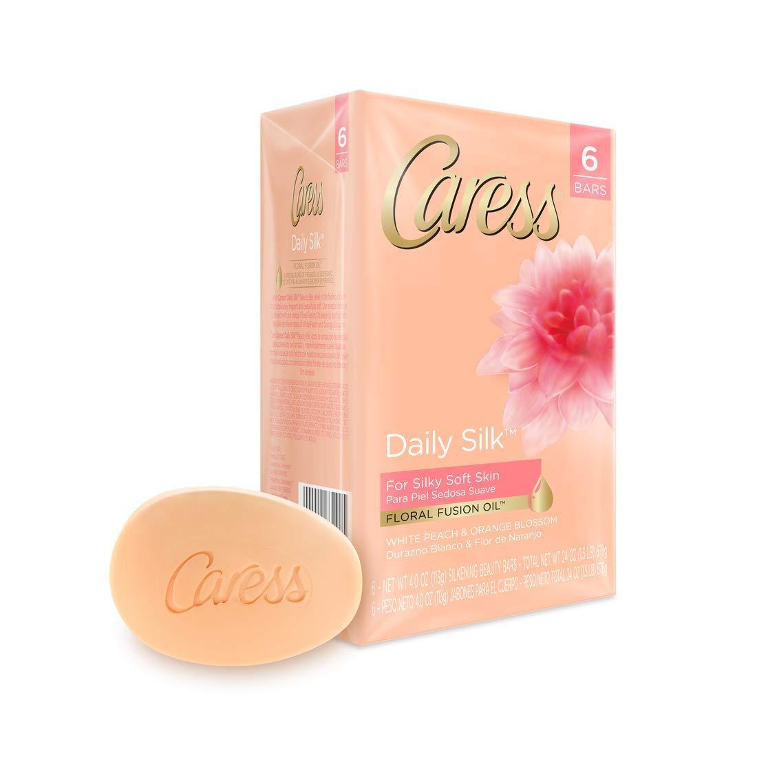 Caress Daily Silk Beauty Bar Soap with Silk Extract and Floral Oil ...