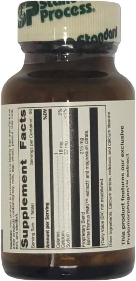 Standard Process Thymus PMG 90 Tablets - Immune Support Supplement