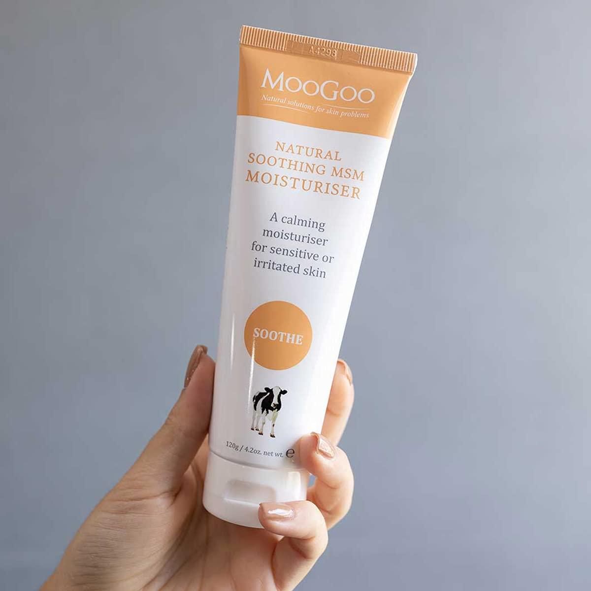 Moogoo Calming MSM Moisturizer - Natural Lotion for Sensitive Irritated ...