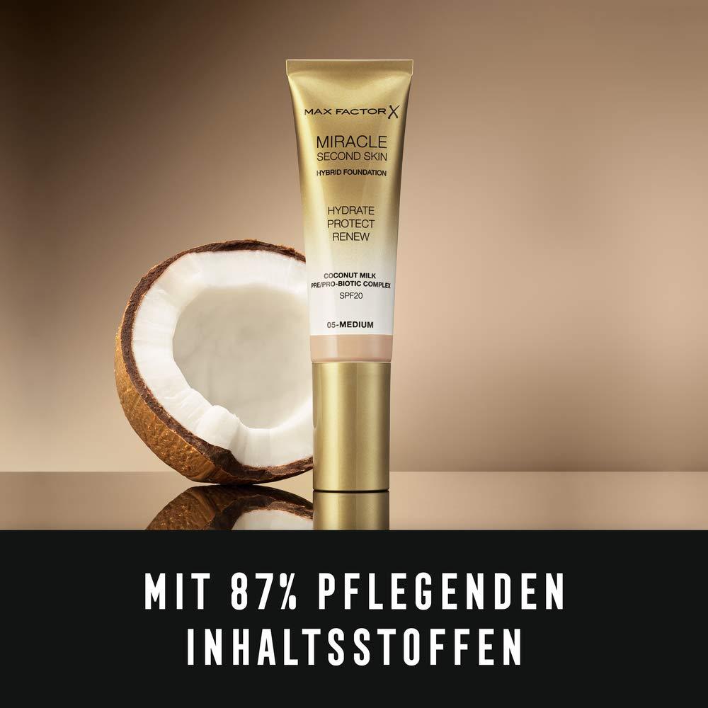 Max Factor Miracle Second Skin Hydrating Foundation 02 Fair-Light ...