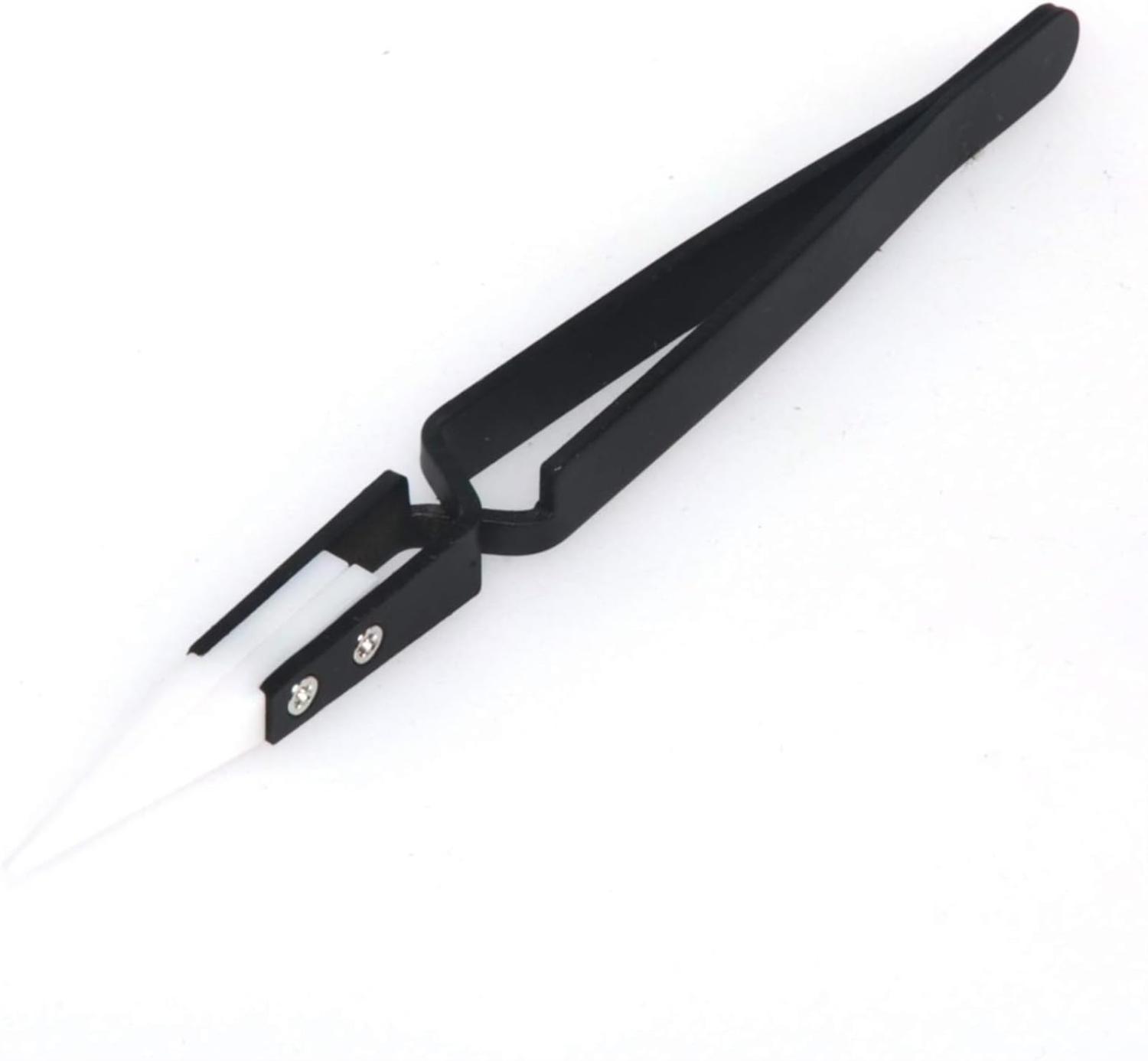 Multi-Function Tool Precision Tweezers Black and White Ceramic Reverse ...