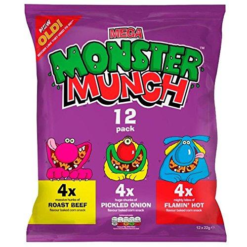 Monster Munch Variety Snacks 12 X 25G - Perfect Crunchy Treat for All ...