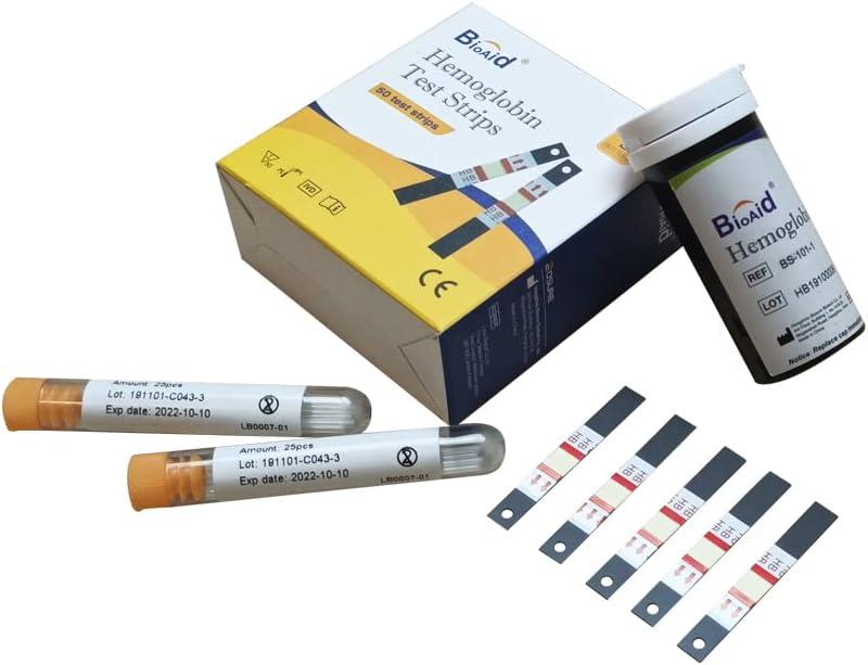 Bioaid Hemoglobin Test Strips & Capillary Tubes Set - 50 pcs | Buy Now ...