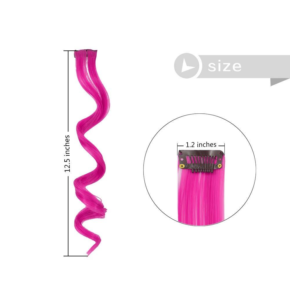 Dreamlover Kids Colored Hair Extensions: Rainbow Clip-ins for Crazy ...