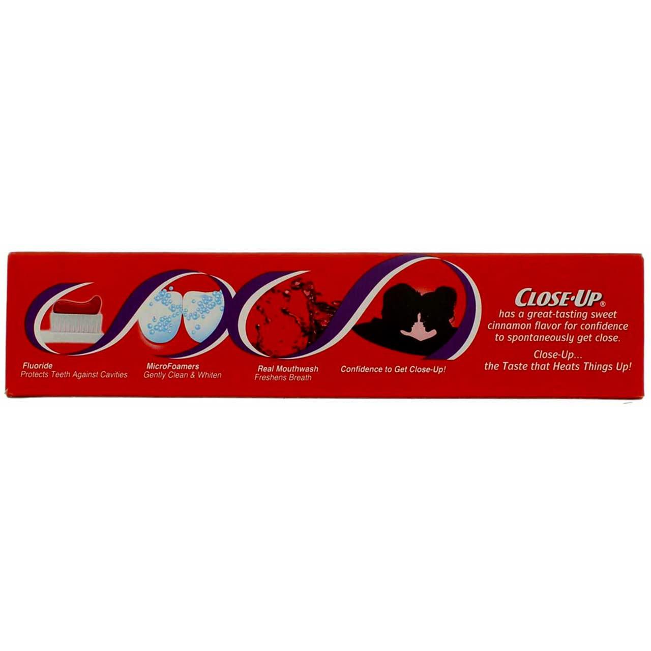 Close-Up Cinnamon Red Gel Toothpaste 6 oz (Pack of 2) - Anticavity ...