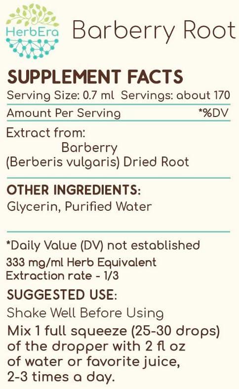 Barberry Root B120 Alcohol-Free Herbal Extract Tincture - 4 fl oz ...