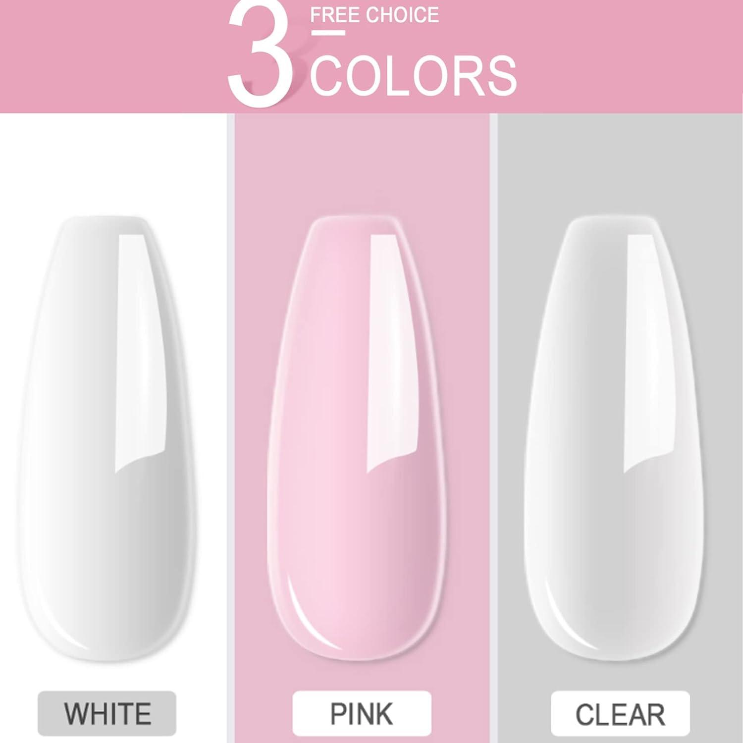 Colorful Acrylic Powder Set for Nail Extension - 3 Colors Acrylic Nail ...