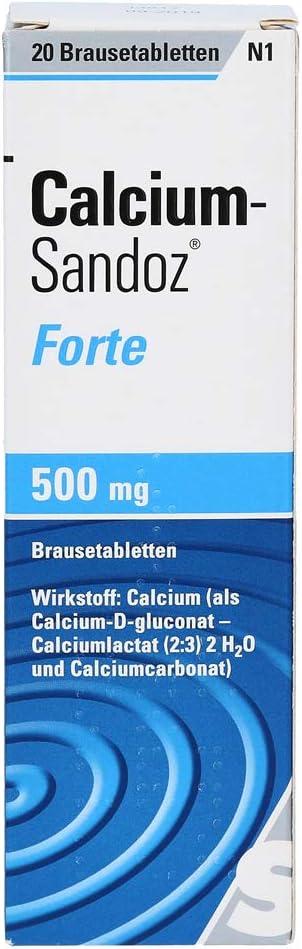 Calcium-Sandoz Forte 500mg Effervescent Tablet - Pack of 20 | Buy Now ...