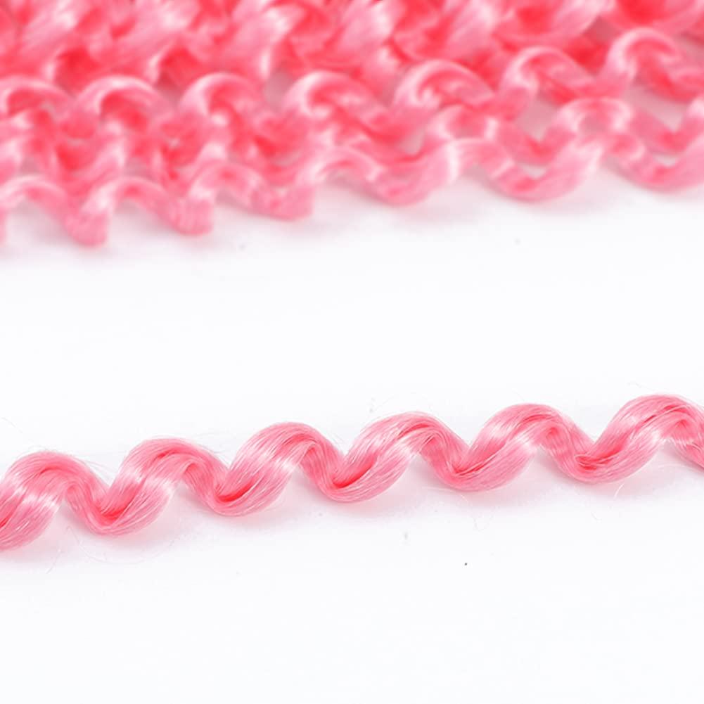 24 Inch 7 Pack Pink Passion Twist Hair - Water Wave Crochet Braiding ...