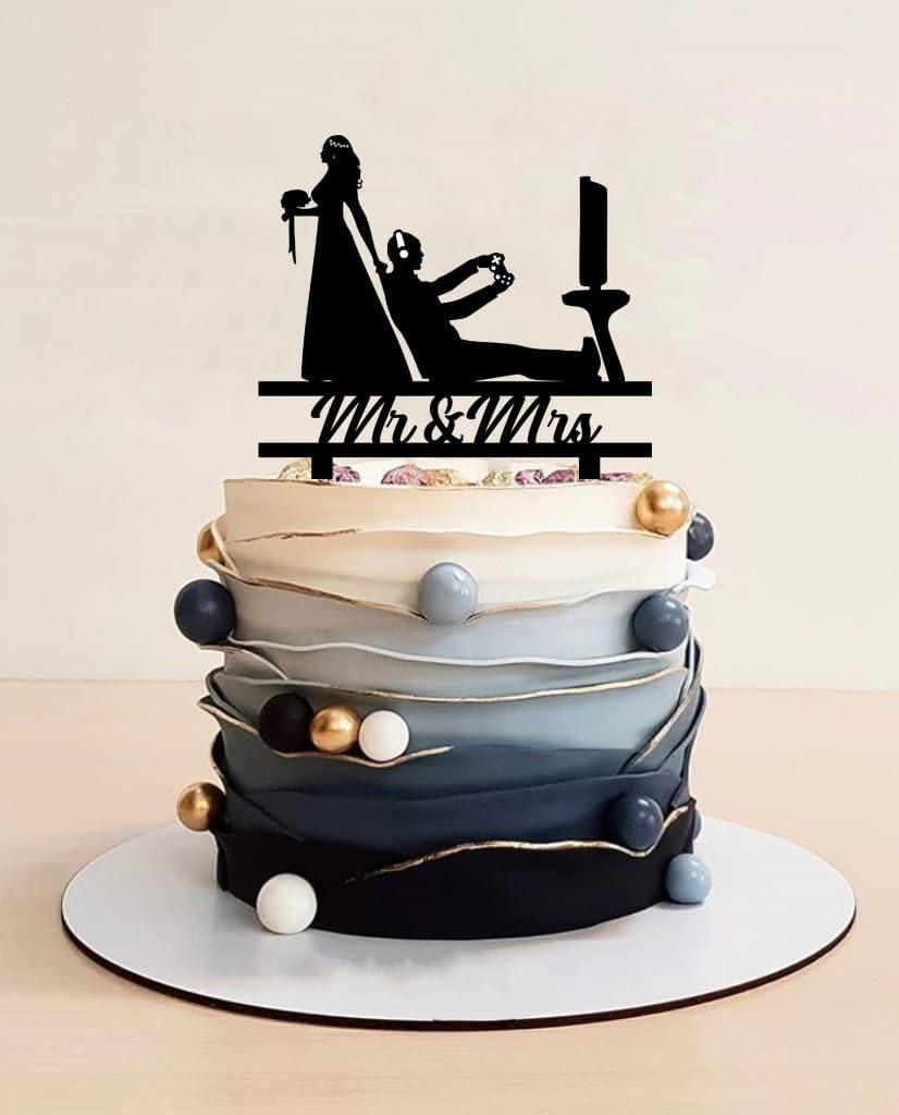 Gamer Wedding Cake Topper Video Game Wedding Cake Topper Game Console ...