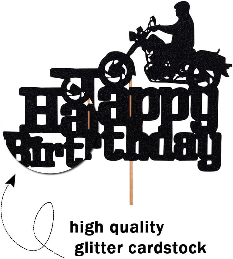 Motorcycle Cake Topper Scooter Cupcake Toppers Harley Happy Birthday ...