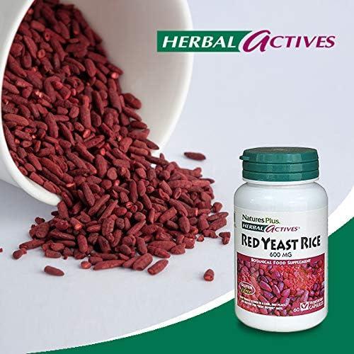 NaturesPlus Red Yeast Rice 600mg Capsules - Cholesterol Support ...