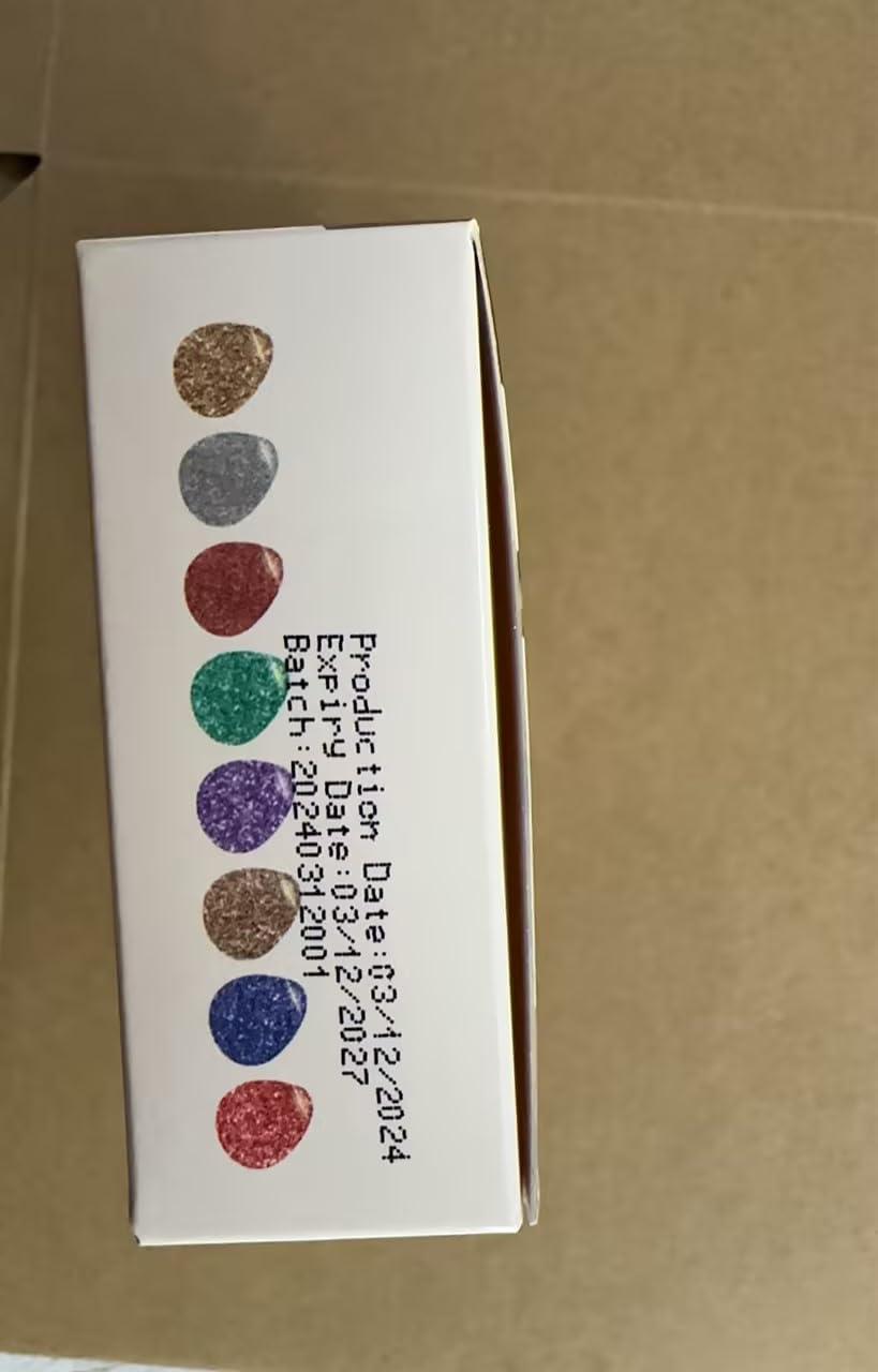 E-Concrete Edible Glitter - 8 Vibrant Colors for Food Drinks & Desserts ...