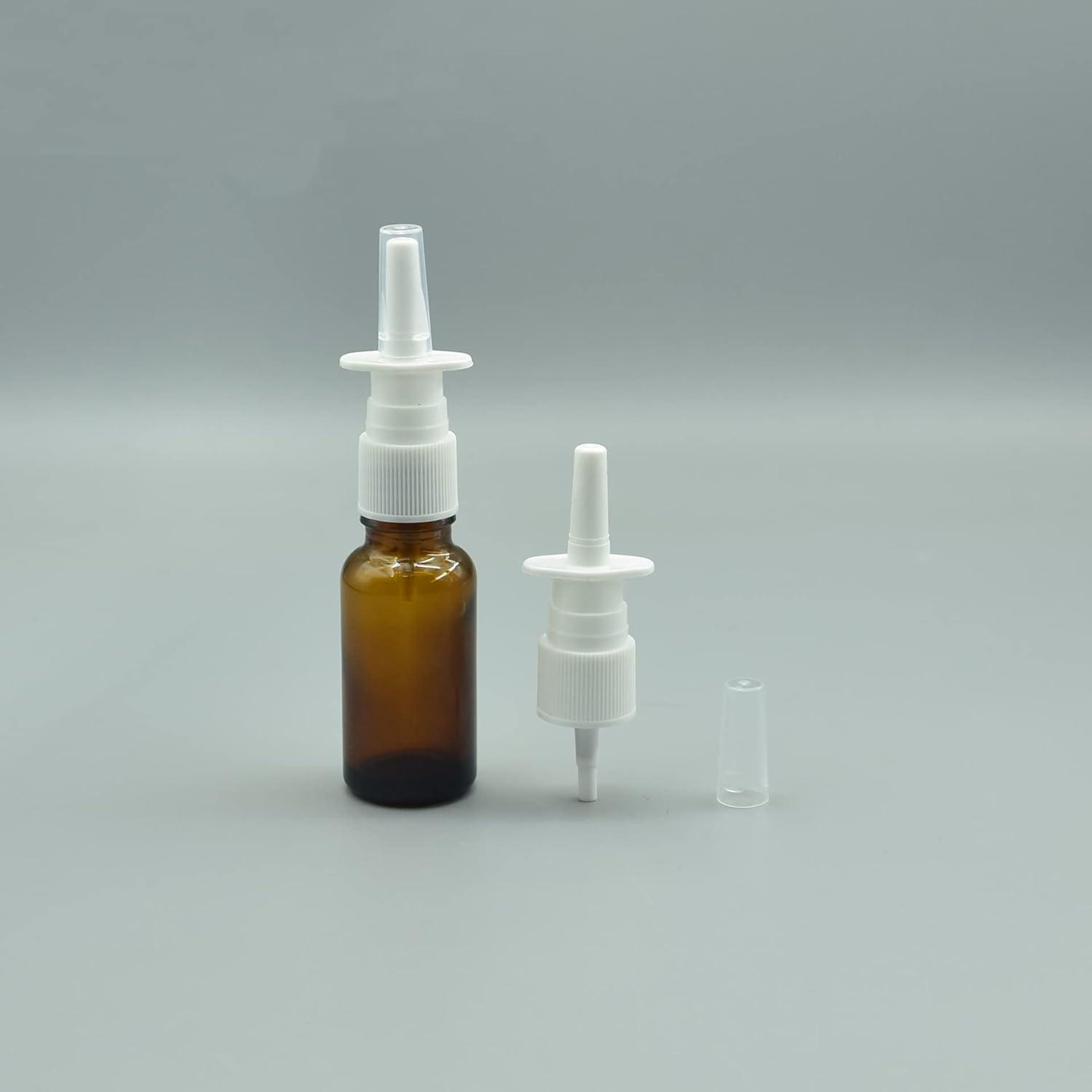 ericotry 3PCS Empty Nasal Spray Bottles Refillable Pump Sprayers Amber ...