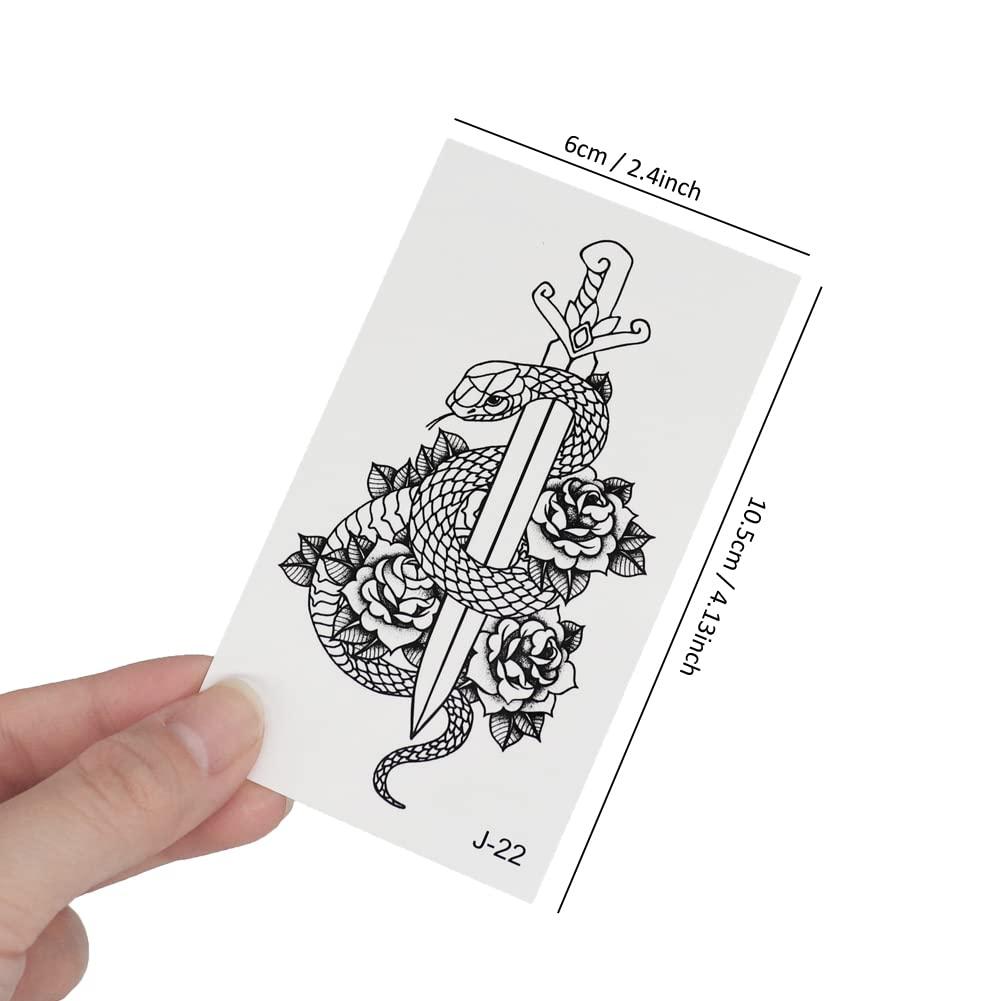 Realistic 52 Sheet Temporary Tattoos for Men & Women - Waterproof and ...