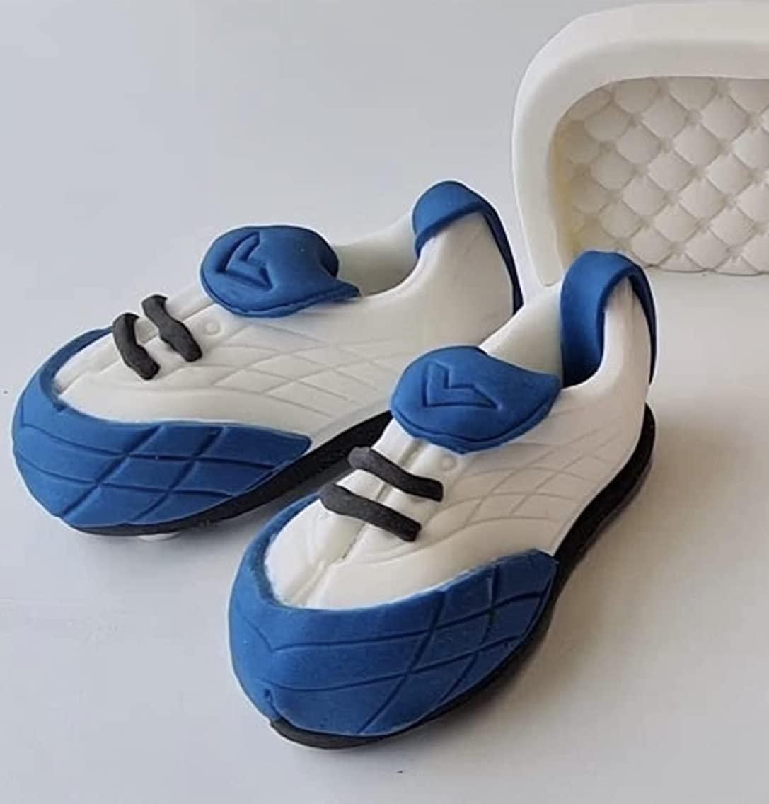 Blue Football Boots cake topper 100% Edible decoration