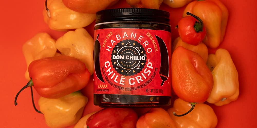 Don Chilio Chile Crisp: Crunchy Sliced Habanero Peppers in Hot Seasoned Oil (5oz Jar) | Buy Now ...