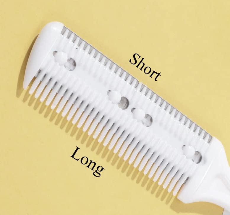 ALAZCO Combo Set: White Plastic Double Edge Razor Comb Hair Beard ...