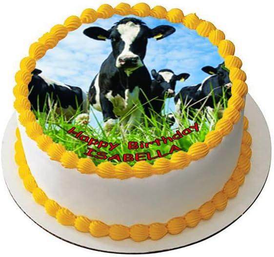 COW 7.5 PREMIUM Edible ICING Cake Topper DECORATION FARM ANIMAL D1 ...