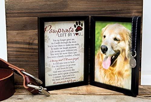 Pawprints Pet Memorial Frame with Pawprints Left by You Poem- Touching ...