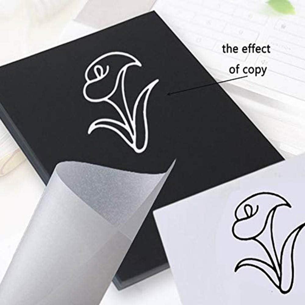 Yesallwas 50 Sheets White Carbon Transfer Paper for Wood, Paper, Canvas ...