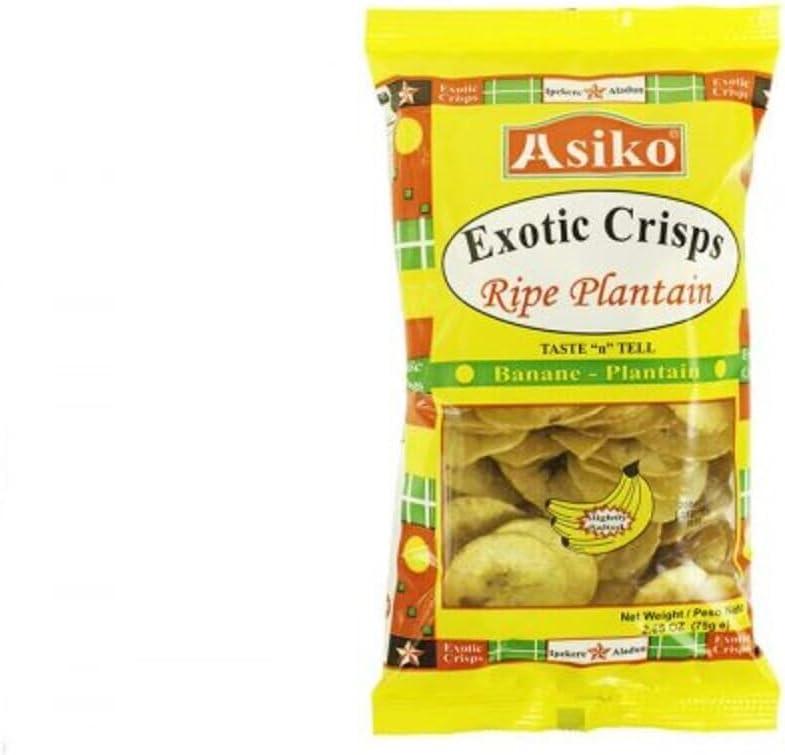 Asiko Plantain Chips Mixed Box of 24 (8 Green 8 Red and 8 Yellow ...