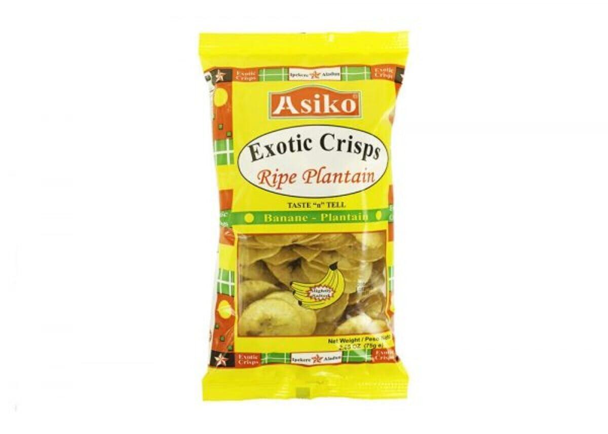 Asiko Plantain Chips Pack of 6 (Sweet Yellow Salted Plantain Chips ...