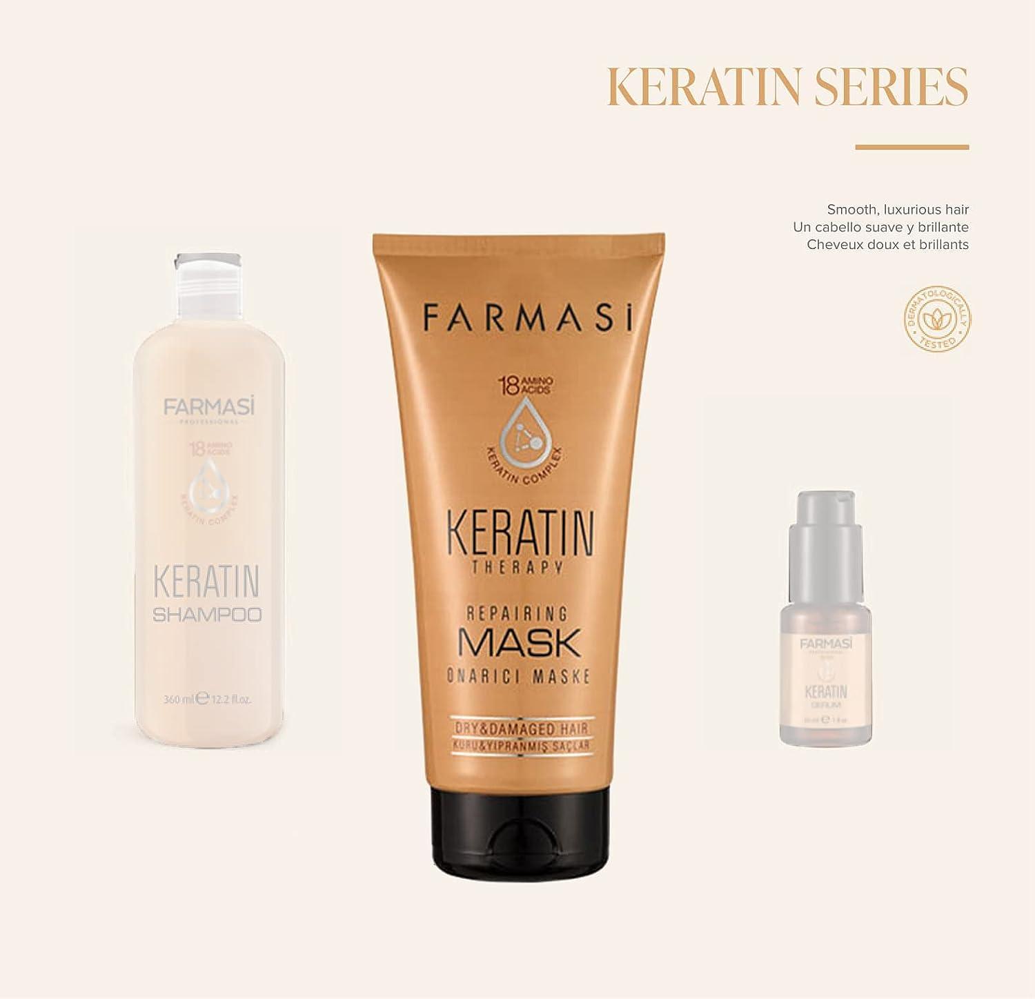 FARMASi Professional Keratin Therapy Hair Mask - Repair & Restore for ...