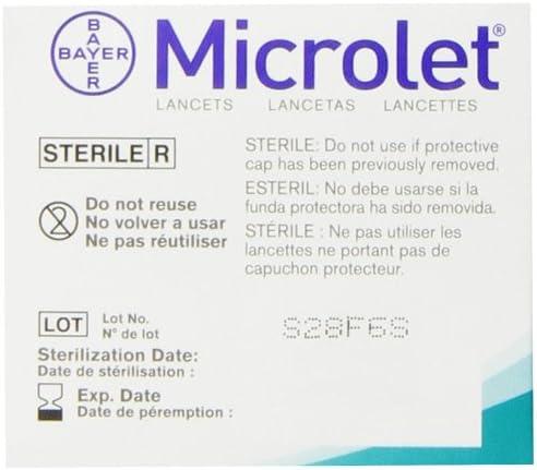 Bayer Contour Microlet Lancets 100 Count - Easy Blood Glucose Testing ...
