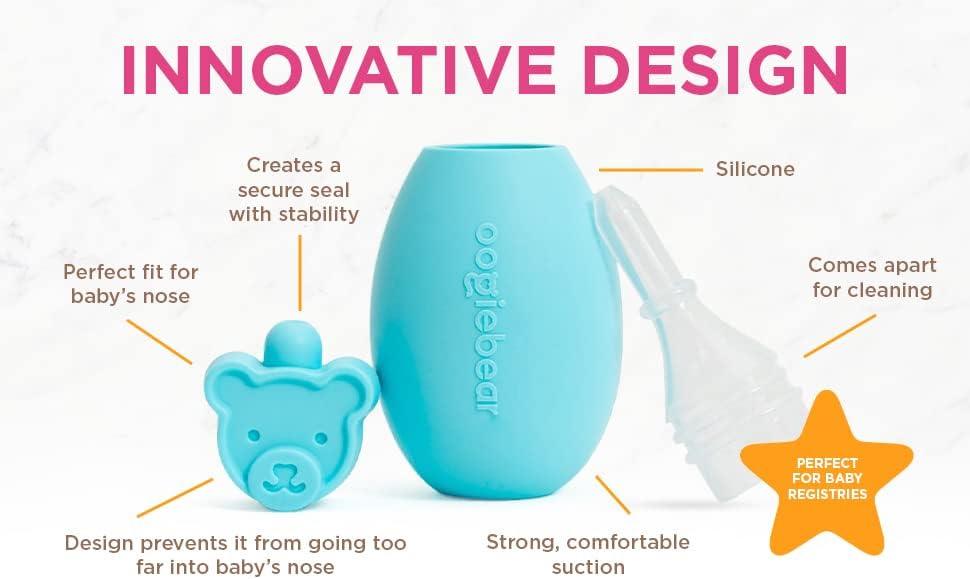 oogiebear Bear Pair - Safe Baby Booger Cleaner & Nose Sucker Duo | Bulb ...