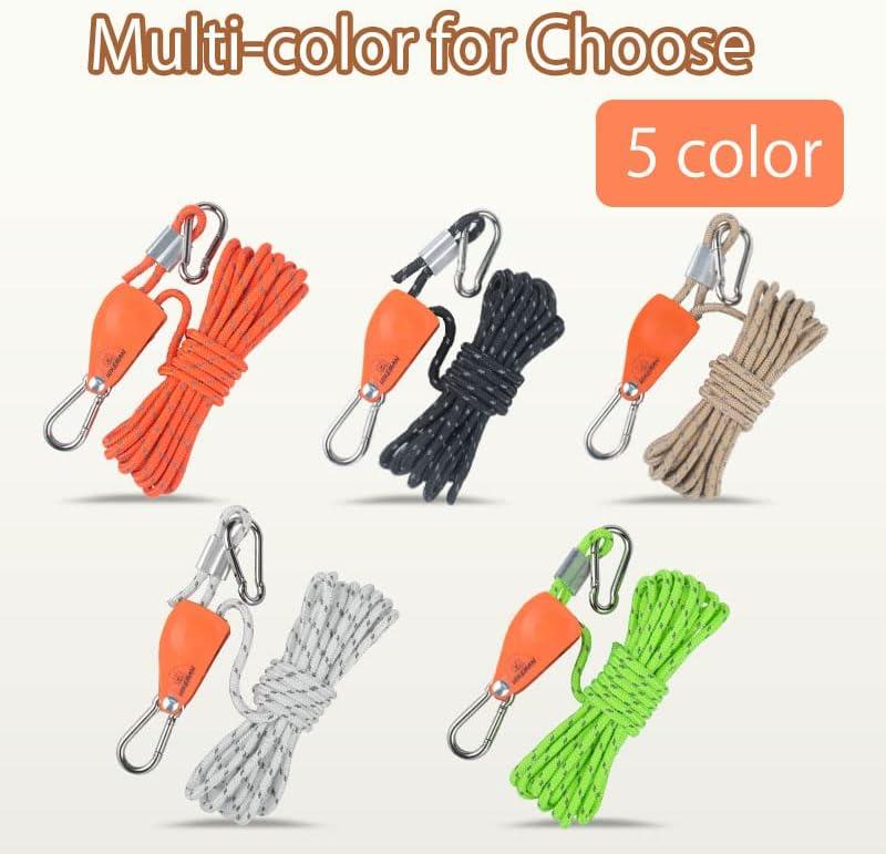 Hikeman Camping Rope with Ratchet Pulley | Adjustable Guy Lines for ...